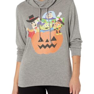 Fifth Sun Junior's Disney Pixar Toy Story Halloween Simple Art Cowl Neck, Gray Heather, Large