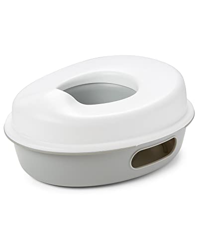 Skip Hop Potty Training Toilet, Go Time 3-in-1 Potty, White/Grey