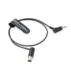 low-profile audio-cable ta3f mini-xlr 3-pin female to locking-3.5mm-trs right angle for sennheiser ek 2000| sony uwp| sound devices 633 688 balanced output cable alvin's cables