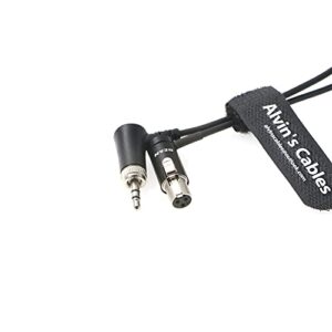 Low-Profile Audio-Cable TA3F Mini-XLR 3-Pin Female to Locking-3.5mm-TRS Right Angle for Sennheiser EK 2000| Sony UWP| Sound Devices 633 688 Balanced Output Cable Alvin's Cables