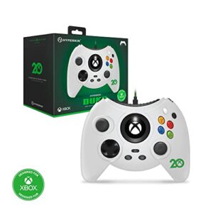 hyperkin hyperkin duke wired controller for xbox series x|s/xbox one/windows 10 (xbox 20th anniversary limited edition) (white) - officially licensed by xbox - xbox;