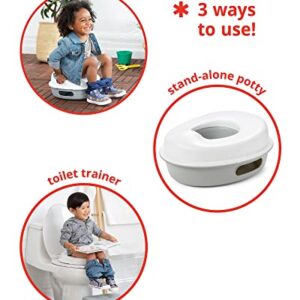 Skip Hop Potty Training Toilet, Go Time 3-in-1 Potty, White/Grey