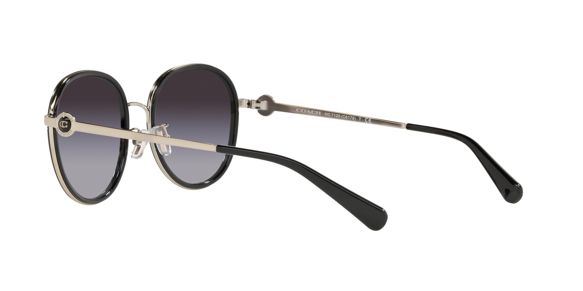 Coach HC7129 Sunglasses, Black/Grey Gradient, 54 mm