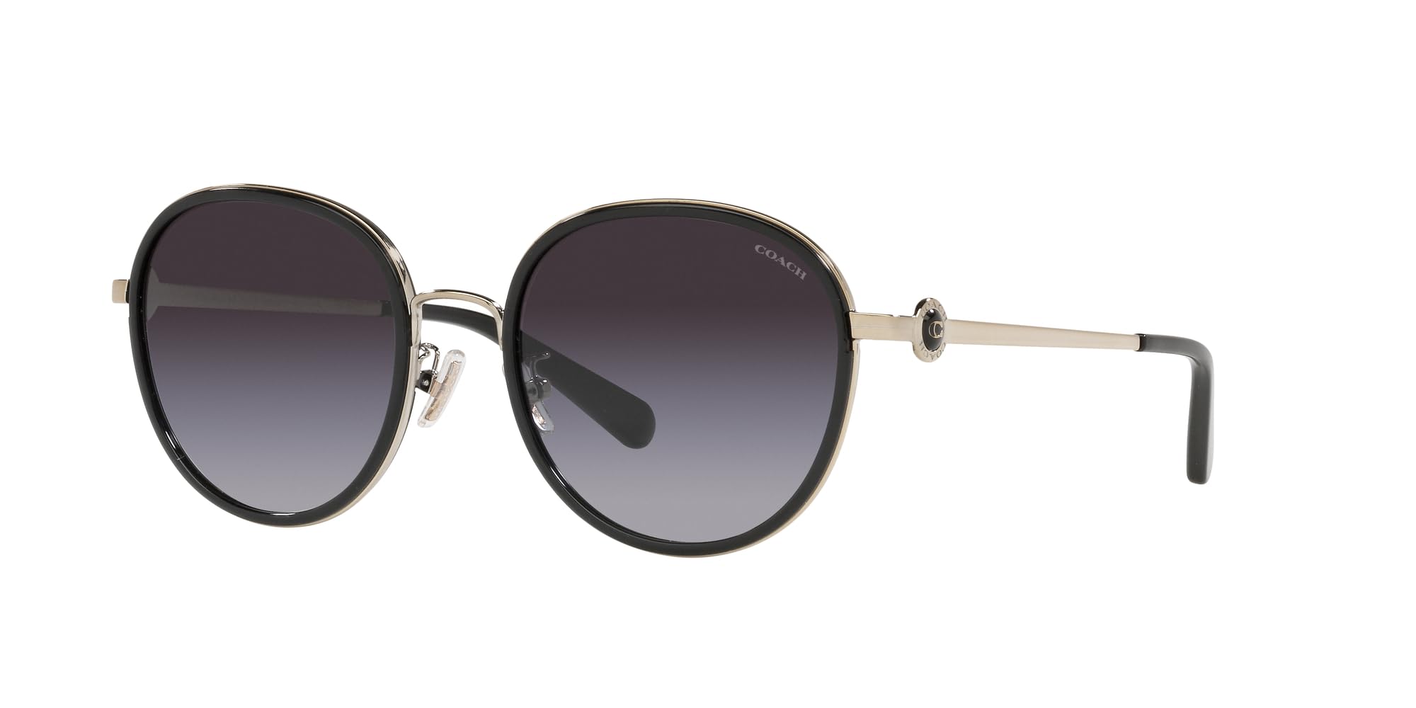 Coach HC7129 Sunglasses, Black/Grey Gradient, 54 mm