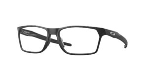 oakley men's ox8174f hex jector low bridge fit rectangular prescription eyewear frames, satin black/demo lens, 54 mm