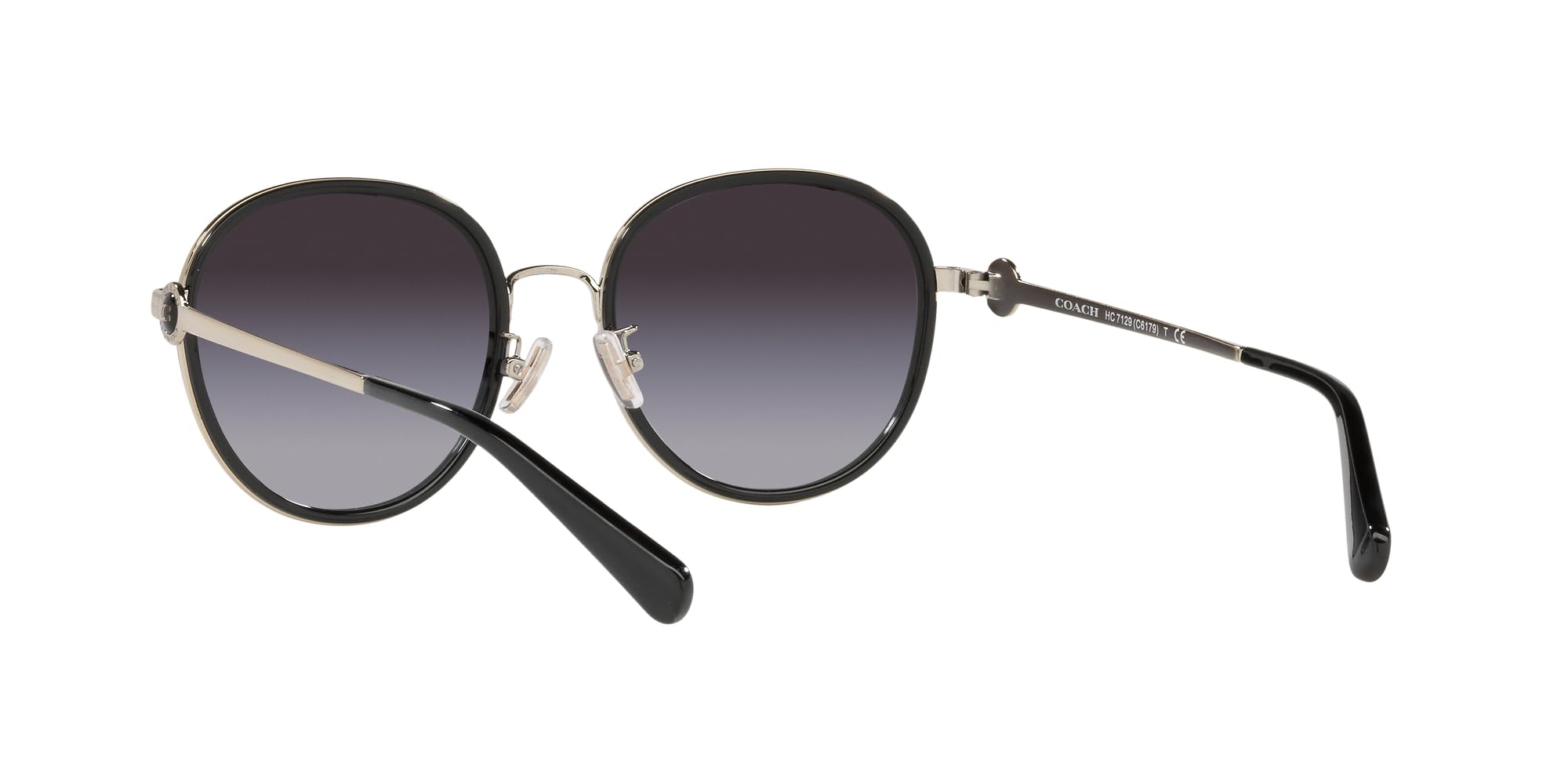 Coach HC7129 Sunglasses, Black/Grey Gradient, 54 mm