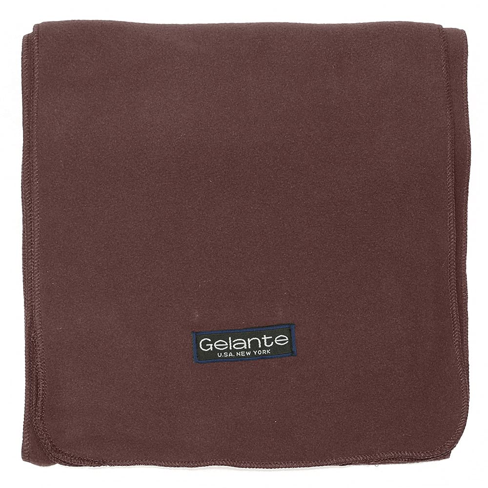 Gelante Classic Men Women Warm Fleece Scarf - Brown