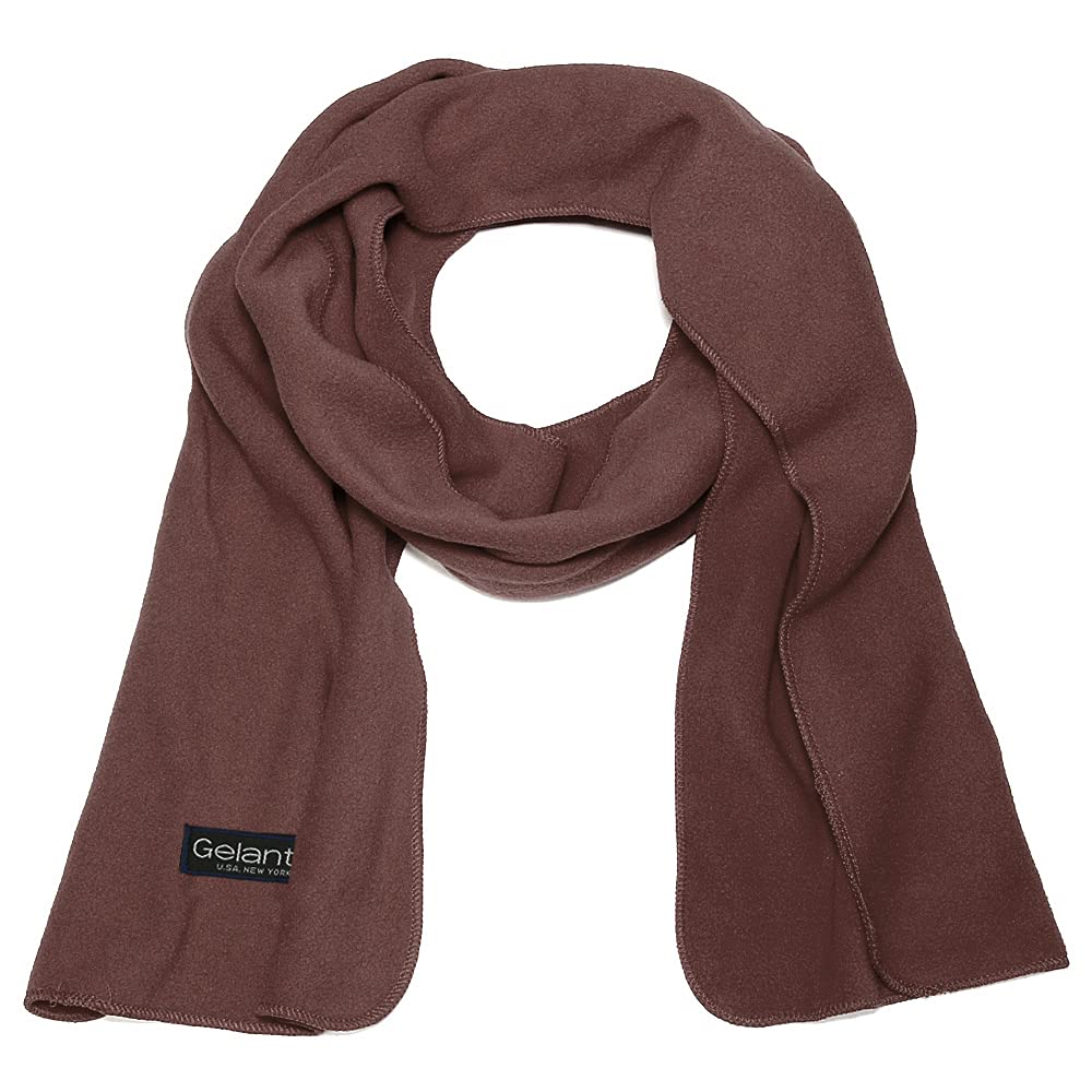 Gelante Classic Men Women Warm Fleece Scarf - Brown