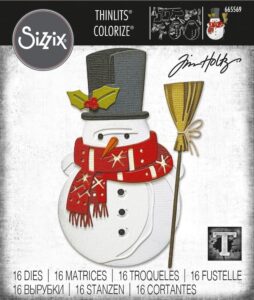 sizzix thinlits die set 16pk winston, colorize by tim holtz, 665569, multicolour