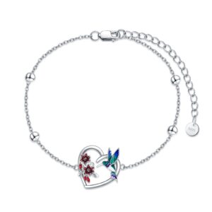 lonago hummingbird bracelet silver hummingbird chain bracelet gift for women