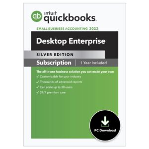 quickbooks desktop enterprise silver 2022 accounting software for business [pc download]