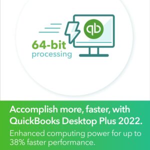 QuickBooks Desktop Pro Plus with Enhanced Payroll 2022 Accounting Software for Small Business 1-Year Subscription with Shortcut Guide [PC Download]