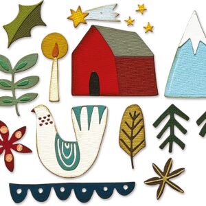 Sizzix Christmas Thinlits Die Set Funky Nordic by Tim Holtz