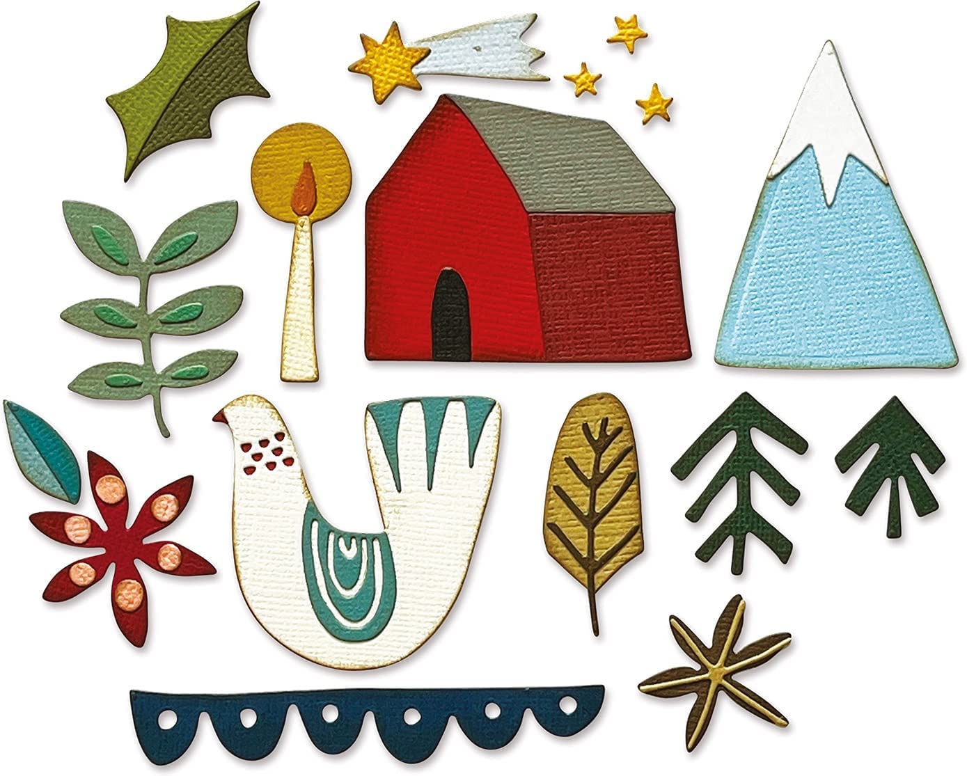 Sizzix Christmas Thinlits Die Set Funky Nordic by Tim Holtz