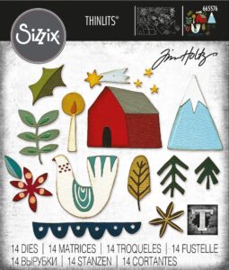 sizzix christmas thinlits die set funky nordic by tim holtz