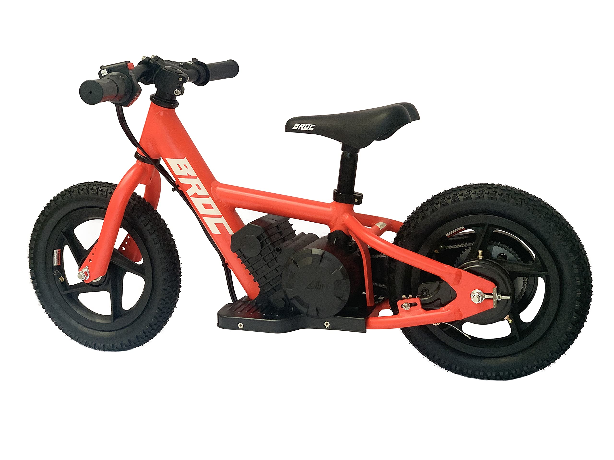 BROC USA Ebike for Kids, 12 Inch 24V Battery Operated, Red