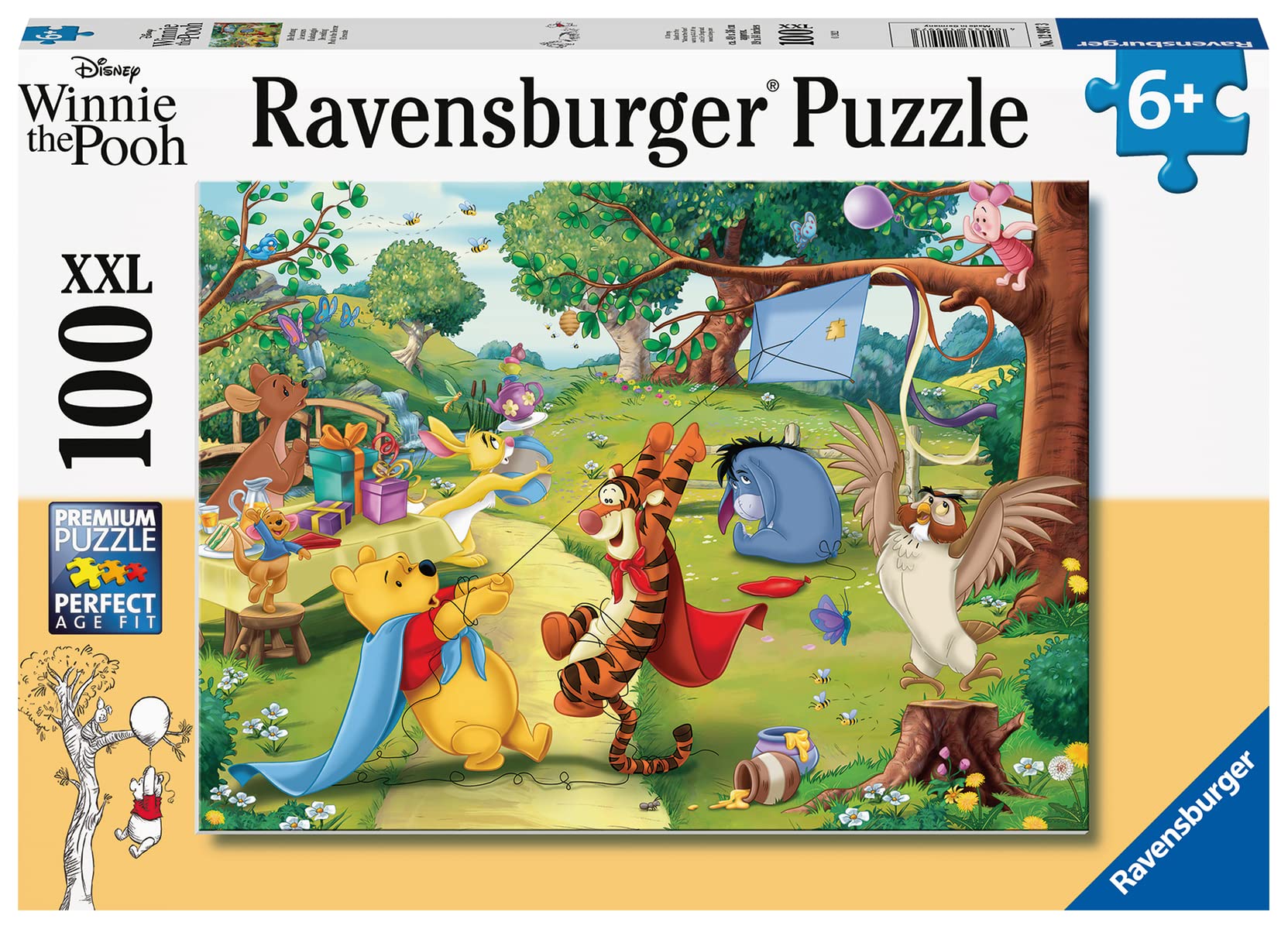 Ravensburger Disney Pooh to The Rescue 100 XXL Piece Jigsaw Puzzle for Kids | Promotes Problem-Solving Skills Durable | Ideal for Ages 6-8