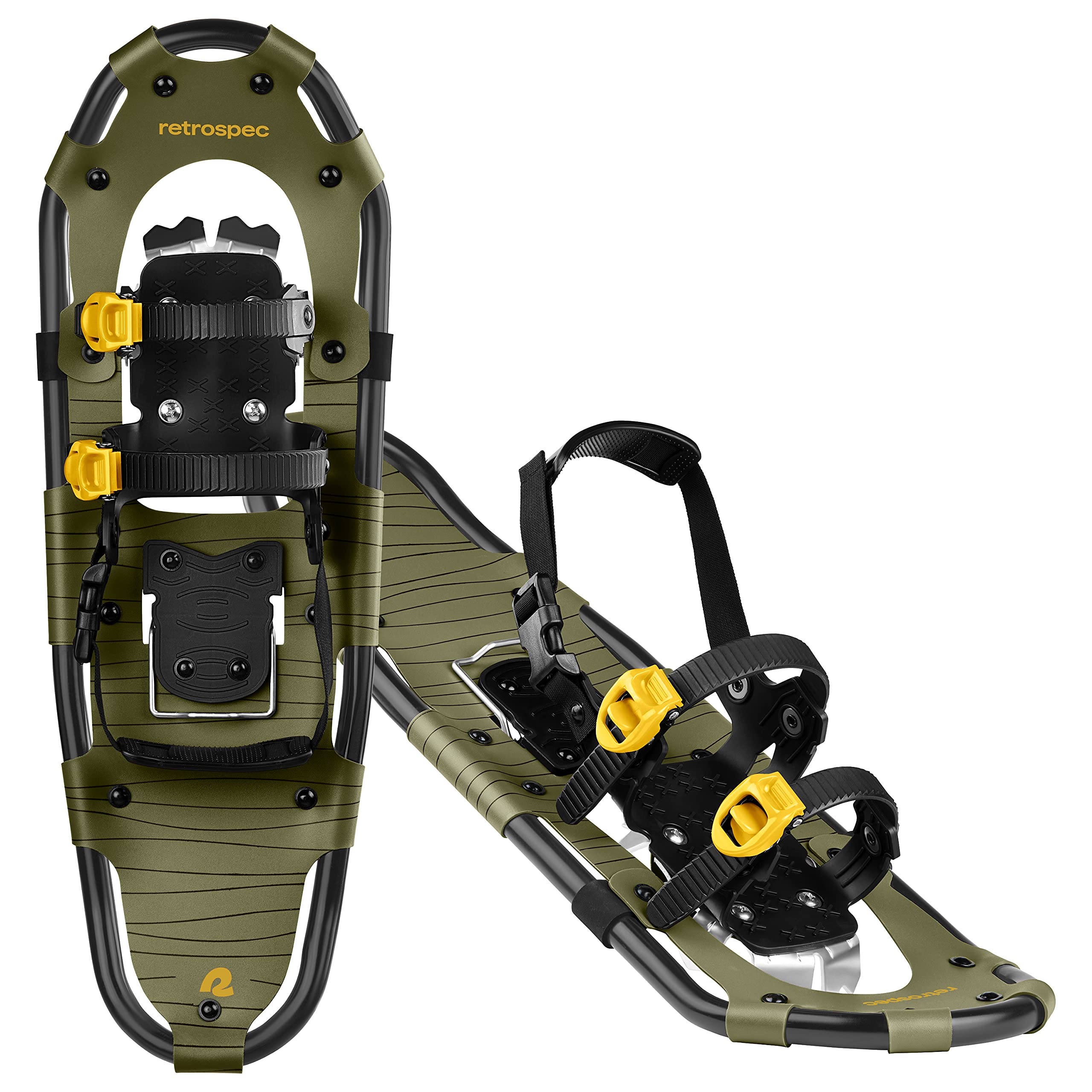 Retrospec Unisex Adult Snowshoes, Olive, 25 US