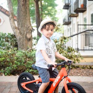 BROC USA Ebike for Kids, 12 Inch 24V Battery Operated, Red