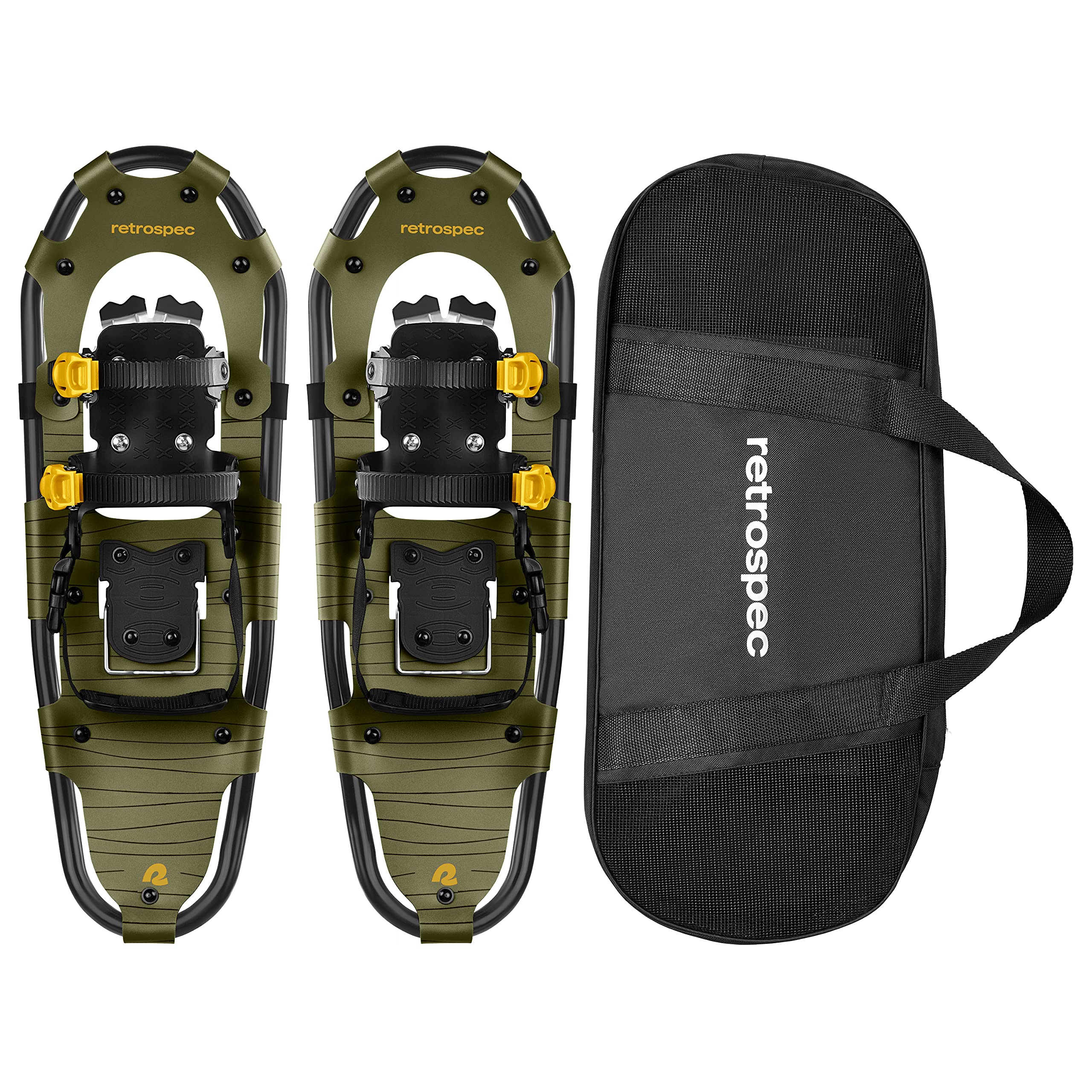 Retrospec Unisex Adult Snowshoes, Olive, 25 US