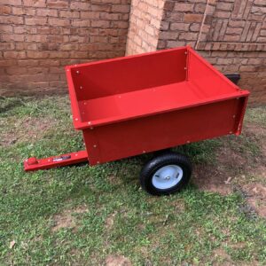 Haul Master 10 Cu. Ft Dump Tilt Trailer Cart for Lawn Garden with Removable Tailgate 600 lb Capacity