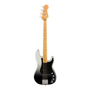 fender player plus precision bass, silver smoke, maple fingerboard