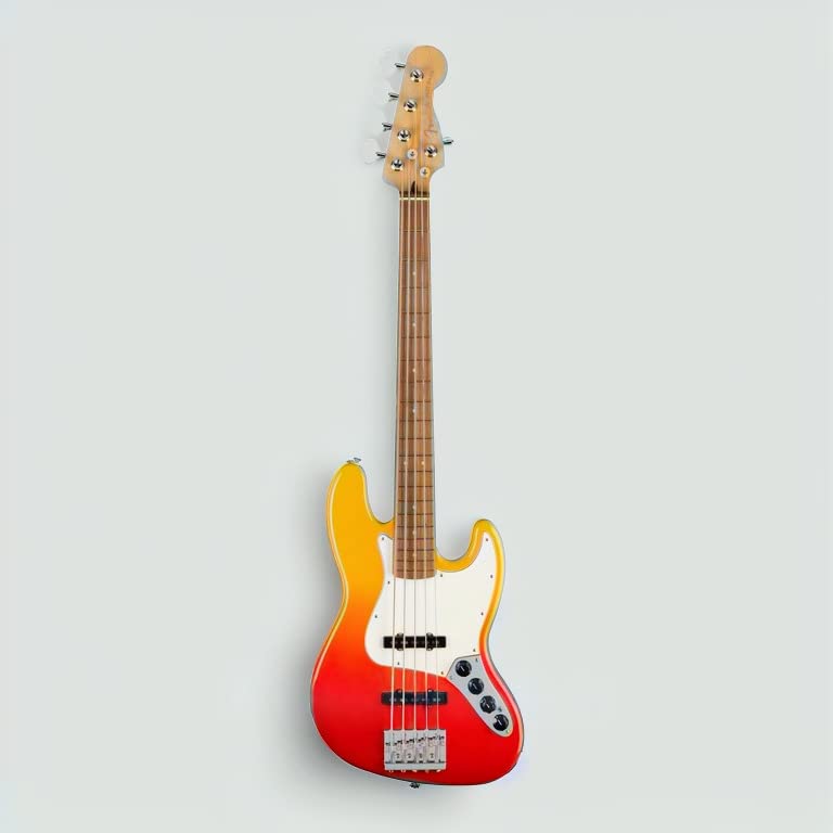 Fender Player Plus 5-String Jazz Bass, Tequila Sunrise, Pau Ferro Fingerboard