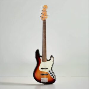 Fender Player Plus 5-String Jazz Bass, 3-Color Sunburst, Pau Ferro Fingerboard