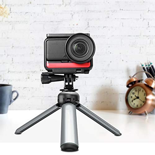 Desktop Tripod, Mini Multi‑function Tripod Aluminium Alloy Tripod Handheld Aluminium Alloy for OM4 Action Camera for Photographers(Mini version Titanium)