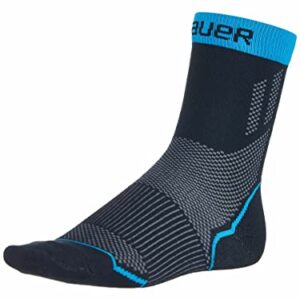 Bauer Hockey Performance Skate Sock ('21), Low (Medium), Black, 1059309