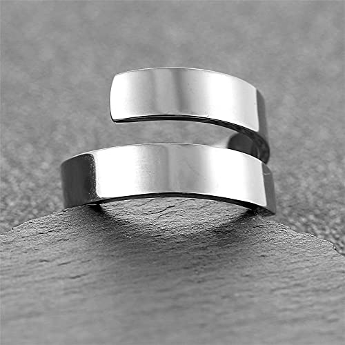 KBNSUIAN Stainless Steel WWJD Ring - Religious Christening Cross What Would Jesus Do Cuff Rings for Women Men - Christian Jewelry WWJD Meditation Reminder, Silver, Adjustable