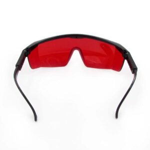 Eye Protection Safety Glasses For Red Laser Level, Rotary And Multi-Line Laser Tools-Goggles With Adjustable Temples (Including Protective Case)