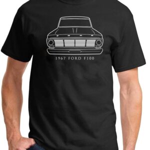 1967 Ford F100 Pickup Truck Front End Design Classic Print Tshirt Large Black