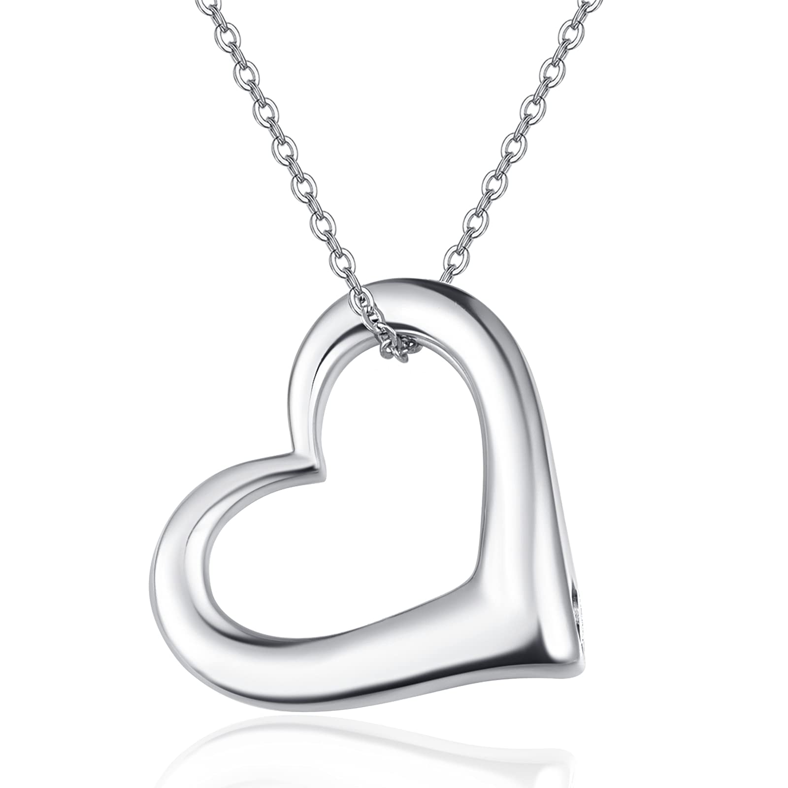 PRAYMOS Heart Urn Necklace for Ashes for Women 925 Sterling Silver Cremation Jewelry Necklace Urn Keepsake Memories Jewelry