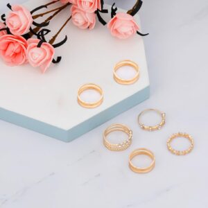 ONESING 25 Pcs Knuckle Rings for Women Stackable Rings Set Vintage Joint Finger Gold Rings for Women Men