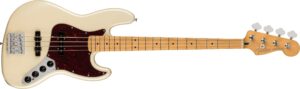 fender player plus jazz bass, olympic pearl, maple fingerboard