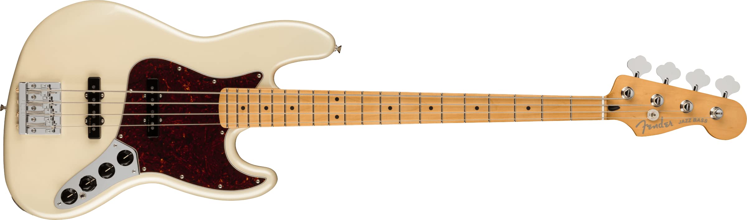 Fender Player Plus Jazz Bass, Olympic Pearl, Maple Fingerboard