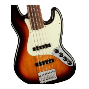 Fender Player Plus 5-String Jazz Bass, 3-Color Sunburst, Pau Ferro Fingerboard