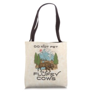 funny vintage look yellowstone national park bison lover tote bag