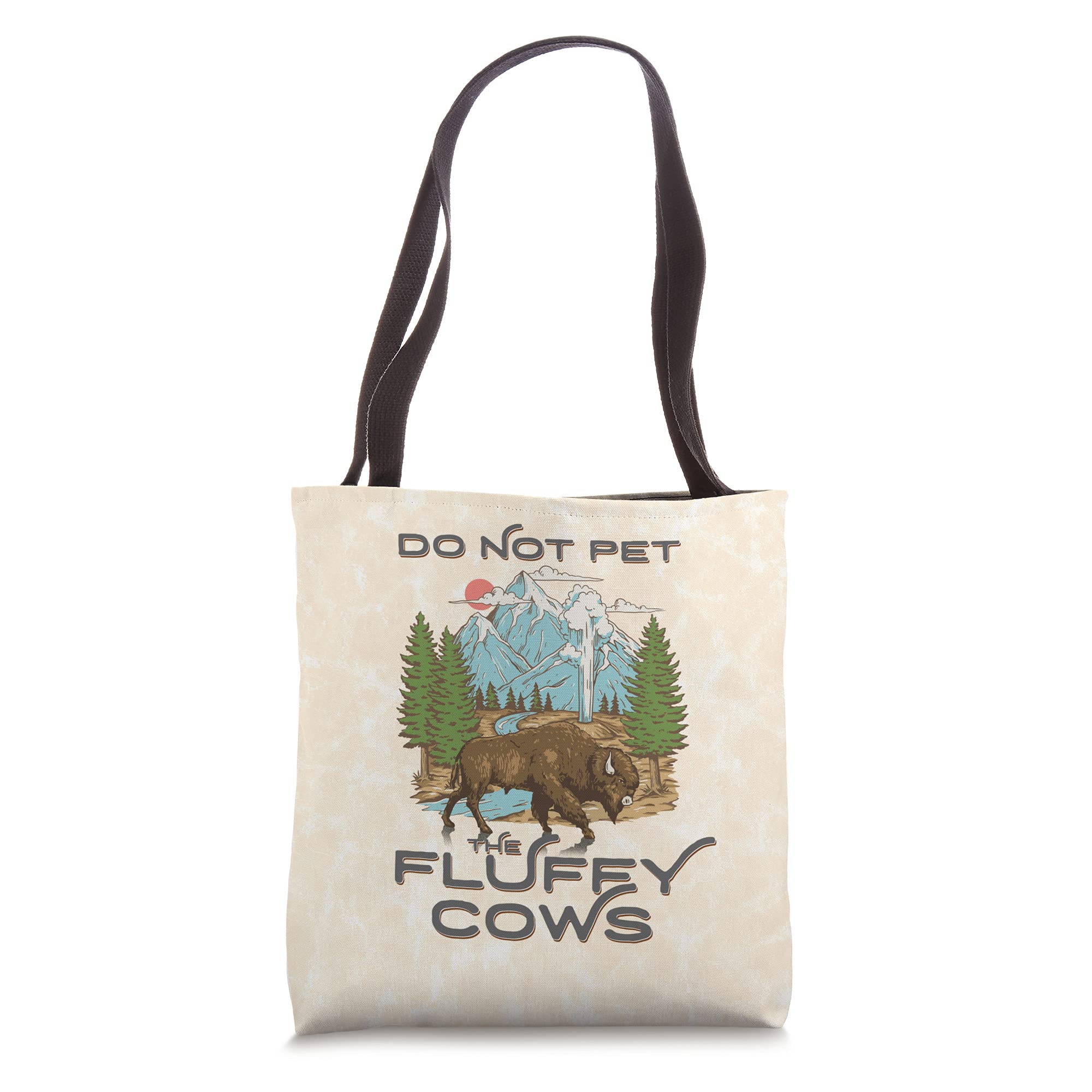 Funny Vintage Look Yellowstone National Park Bison Lover Tote Bag