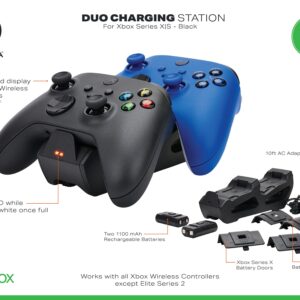 PowerA Duo Charging Station for Xbox Series X|S - Black, Wireless Controller Charging, Charge, Rechargeable Battery, Xbox Series X|S, Xbox One