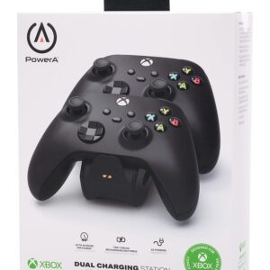 PowerA Duo Charging Station for Xbox Series X|S - Black, Wireless Controller Charging, Charge, Rechargeable Battery, Xbox Series X|S, Xbox One