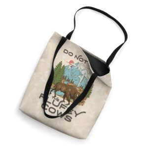 Funny Vintage Look Yellowstone National Park Bison Lover Tote Bag