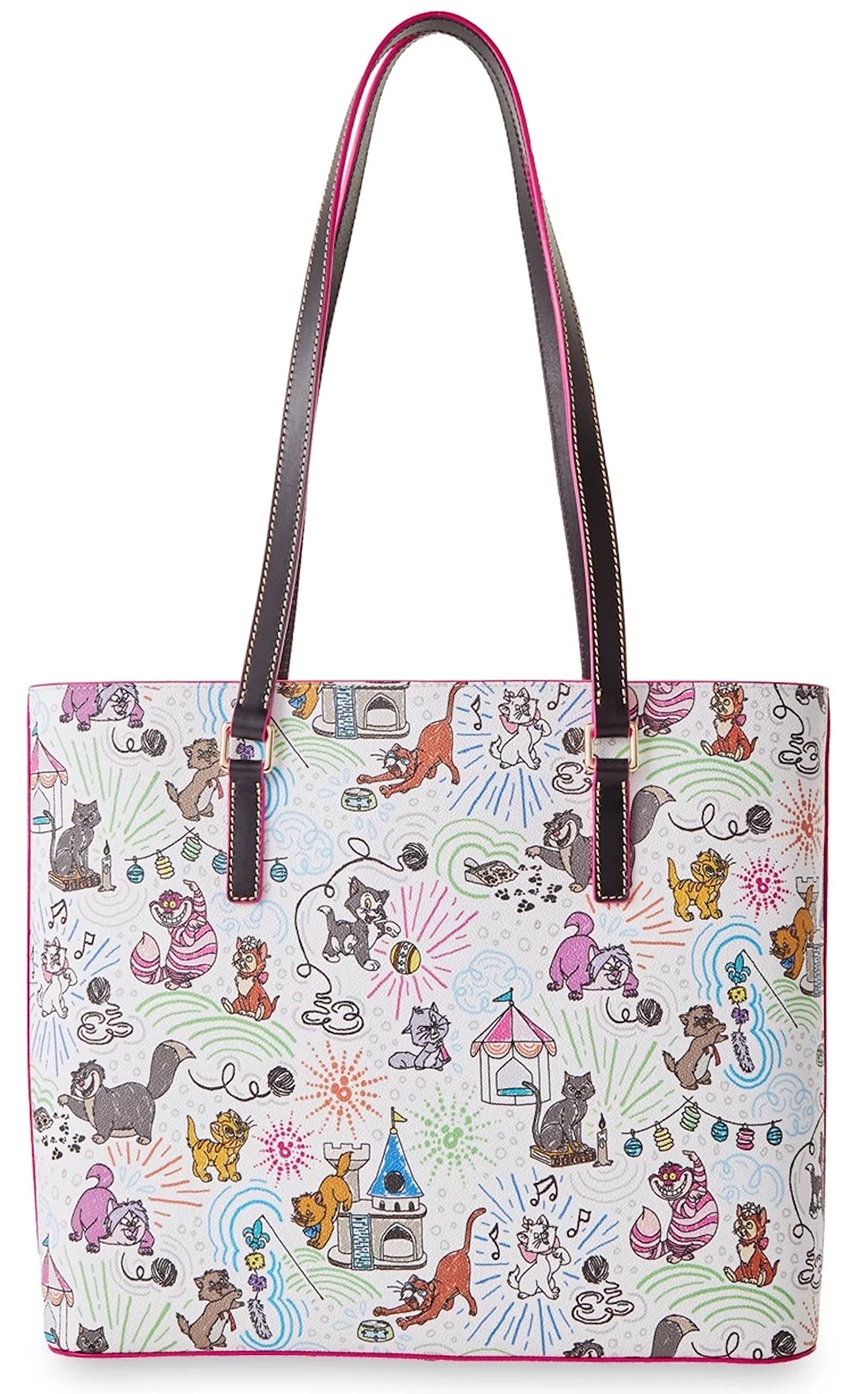 DisneyParks Exclusive - Dooney & Bourke - Shopper Tote Shoulder Bag Purse Handbag - Sketch Cats