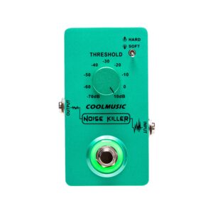 coolmusic c-cs02 noise guitar effect pedal, noise killer guitar pedal noise suppressor effect 2 modes for electric guitar and bass true bypass