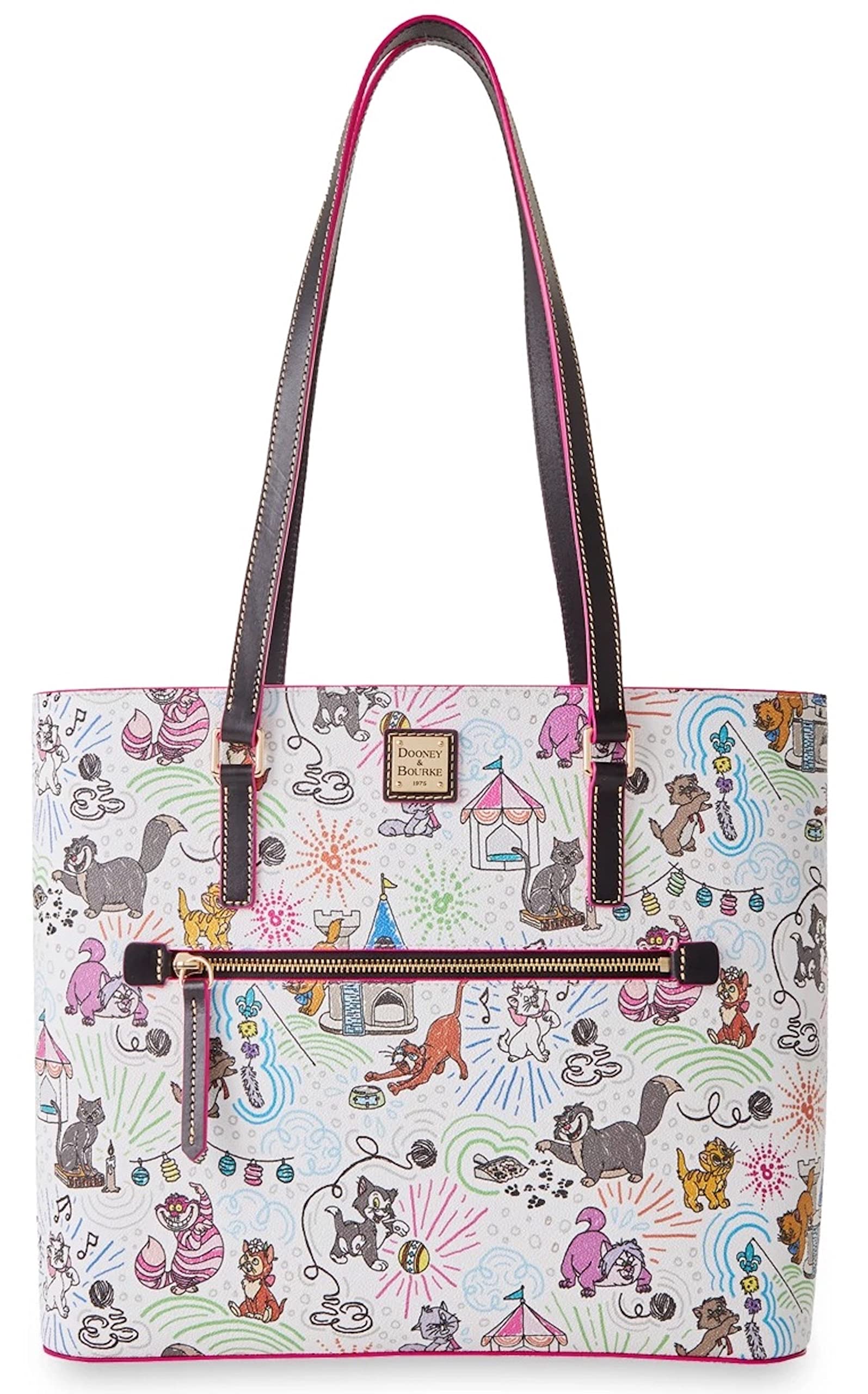 DisneyParks Exclusive - Dooney & Bourke - Shopper Tote Shoulder Bag Purse Handbag - Sketch Cats