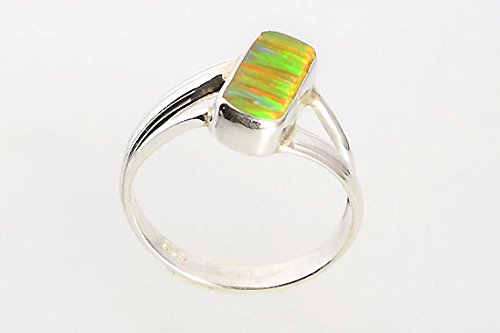 Ravishing Impressions Sparking Fire Opal Gemstone 925 Sterling Silver Ring Beautiful Handmade Jewellery Birthday Gift