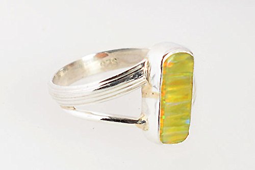 Ravishing Impressions Sparking Fire Opal Gemstone 925 Sterling Silver Ring Beautiful Handmade Jewellery Birthday Gift