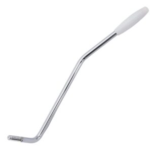 musiclily pro unf #10/32 4.8mm threaded steel tremolo arm whammy bar tremolo bar for fender american squier strat style electric guitar part, chrome with white tip