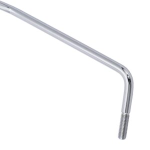 Musiclily Pro UNF #10/32 4.8mm Threaded Steel Tremolo Arm Whammy Bar Tremolo Bar for Fender American Squier Strat Style Electric Guitar Part, Chrome with White Tip